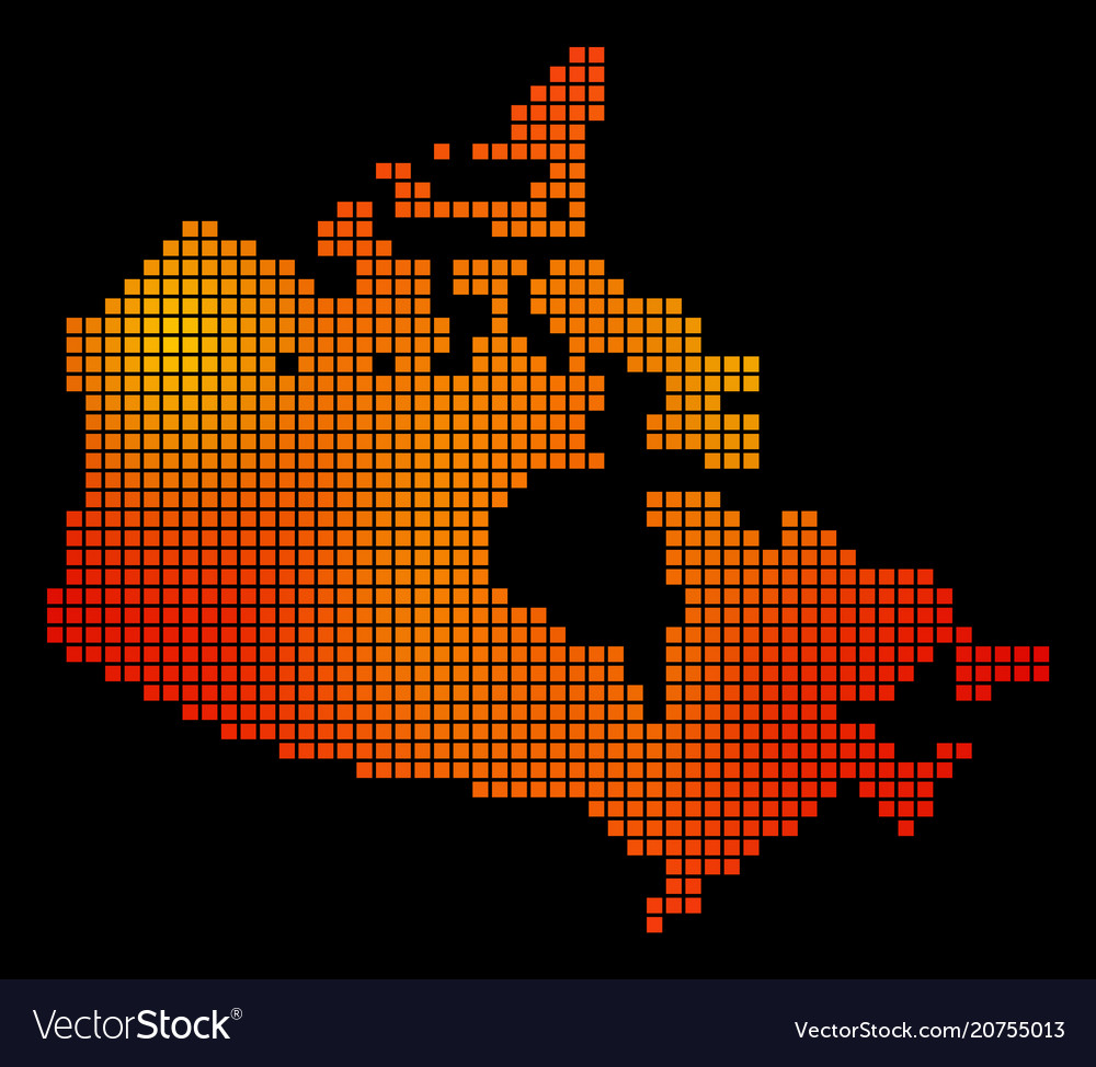 Dot fire canada map Royalty Free Vector Image - VectorStock