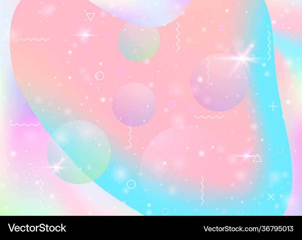 Holographic background with abstract cosmos Vector Image