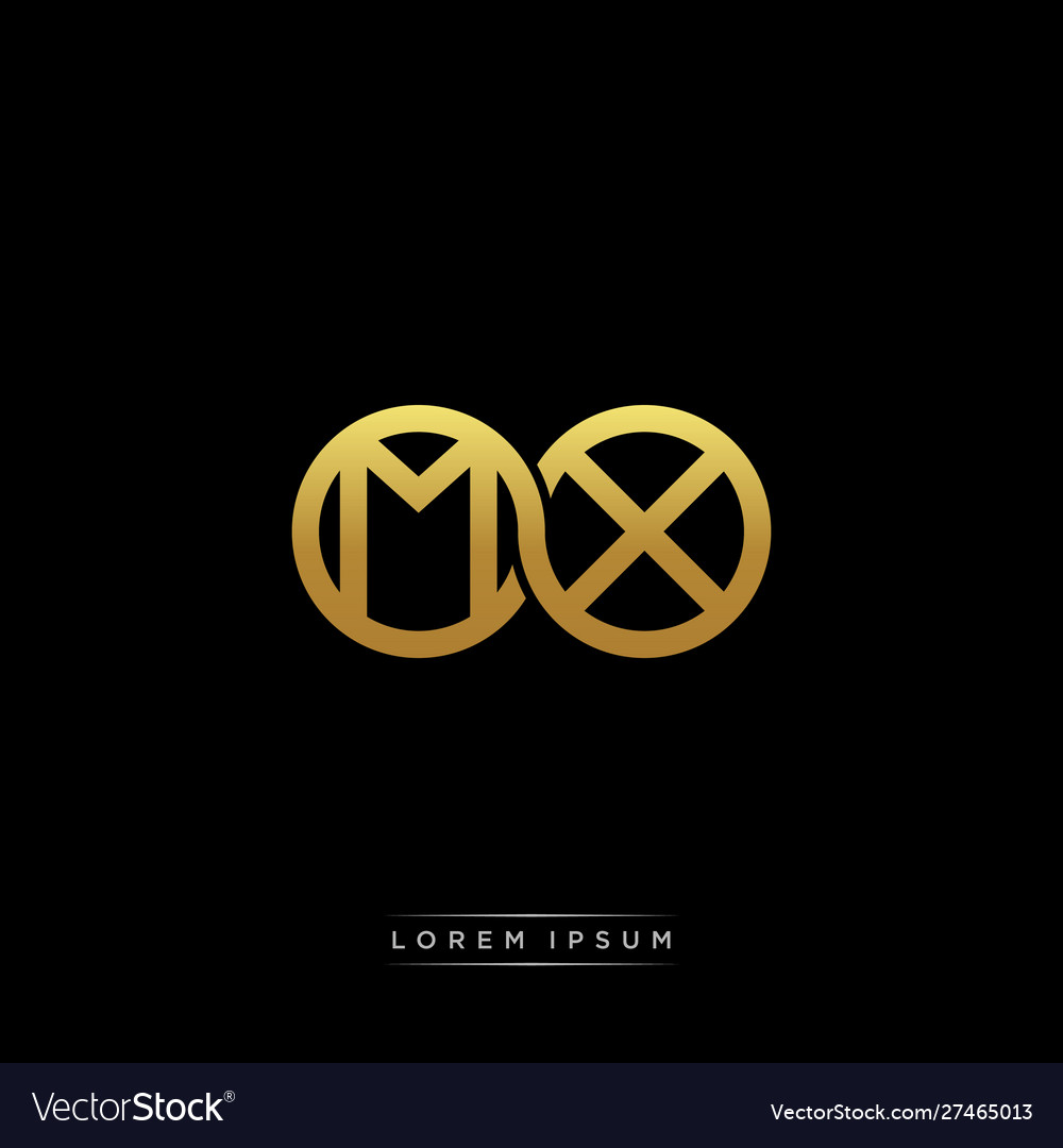 Mx initial letter linked circle capital monogram Vector Image