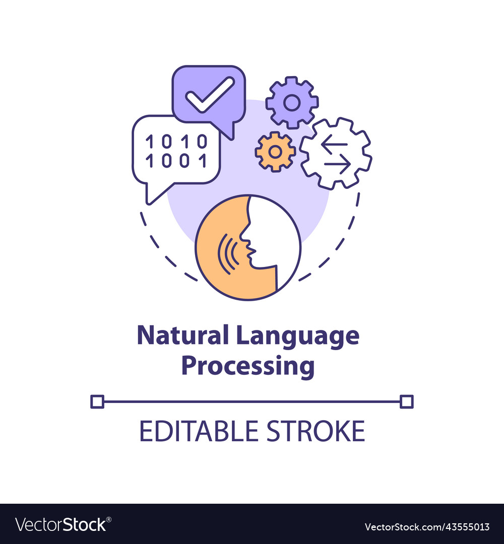 Natural language processing concept icon Vector Image Natural language processing concept icon Vector Image