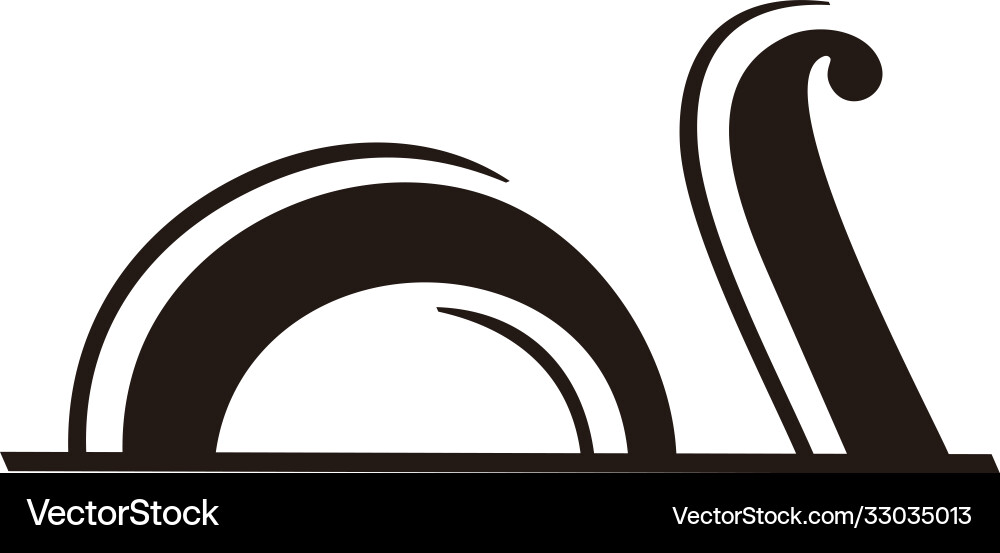 Number one sink symbol curves design Royalty Free Vector