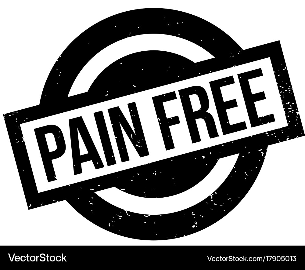 Pain free rubber stamp Royalty Free Vector Image