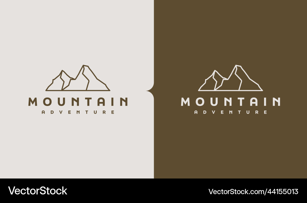 Rocky mountain pine tree mountain hilltop nature Vector Image