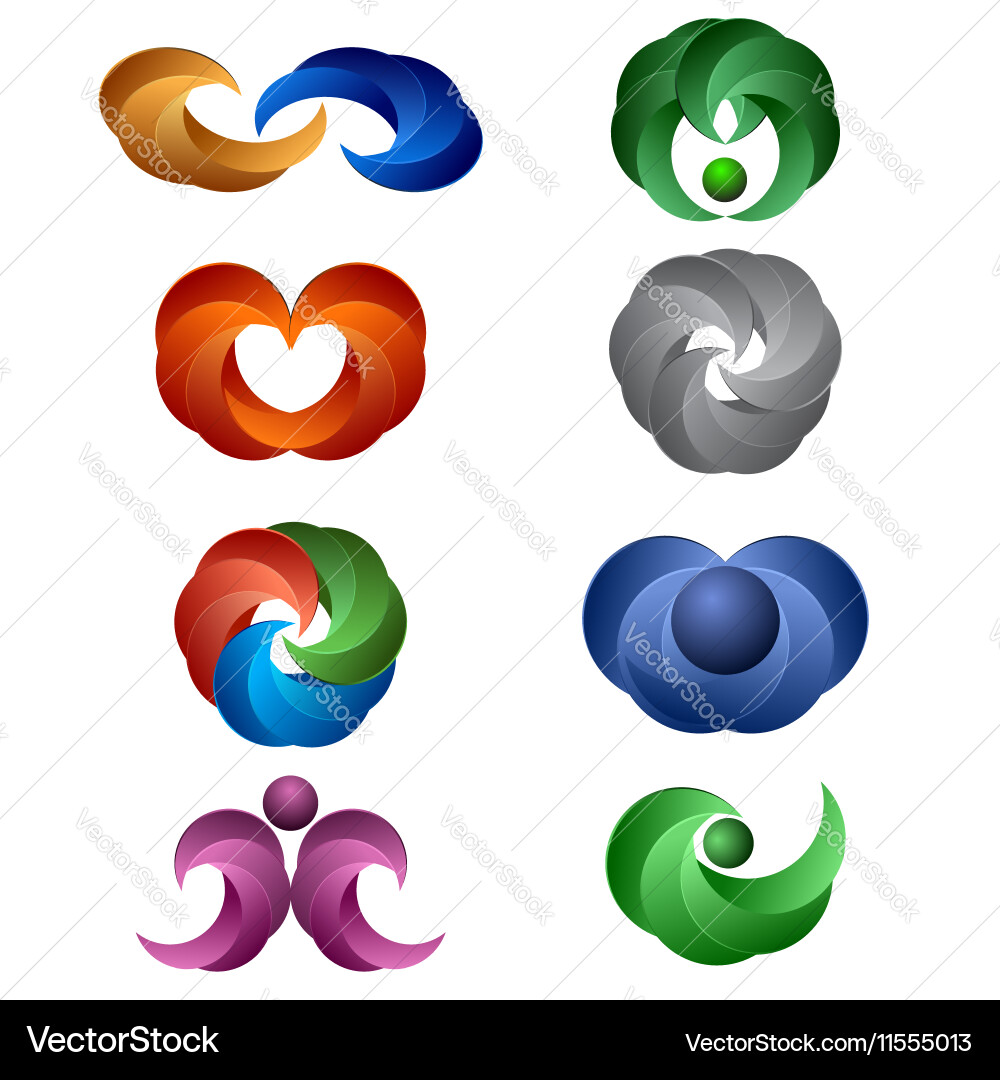 Set of colored icons Royalty Free Vector Image