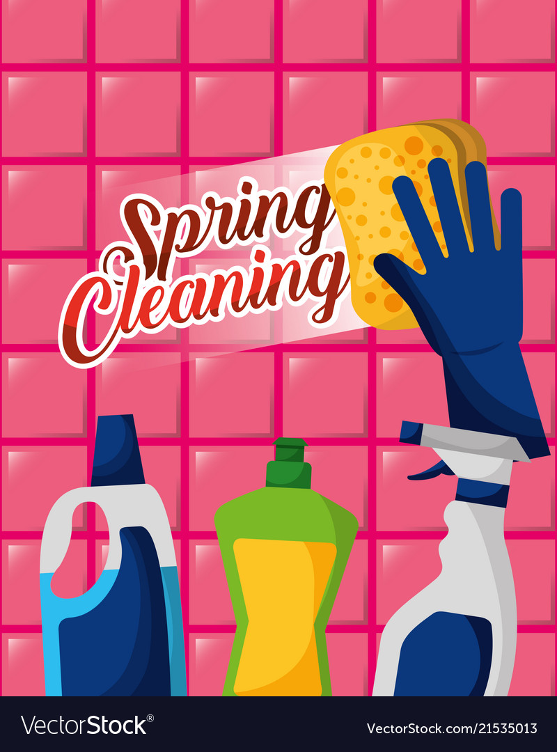 Spring cleaning concept Royalty Free Vector Image