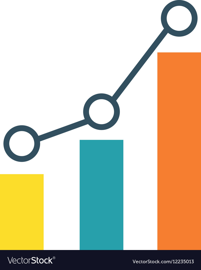 Statistic graphic chart Royalty Free Vector Image