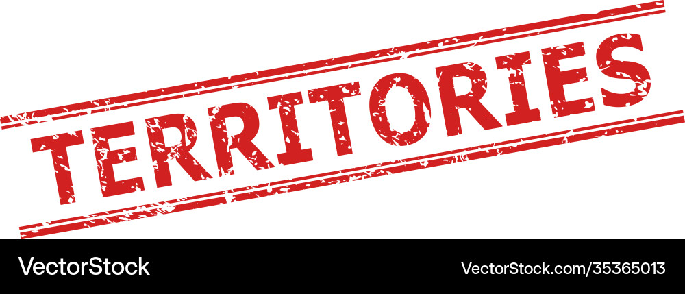 Territories stamp seal with grunged surface Vector Image