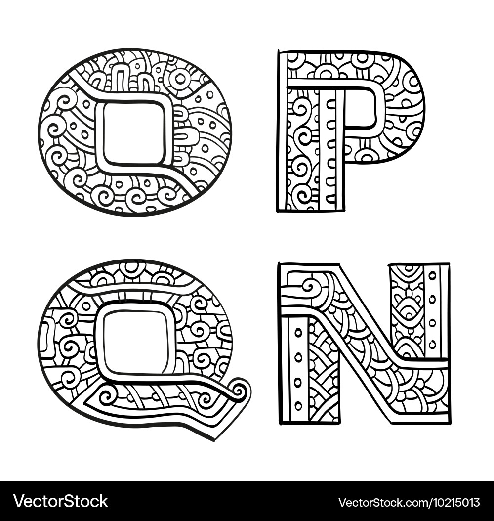 Vintage set of initial letters Royalty Free Vector Image