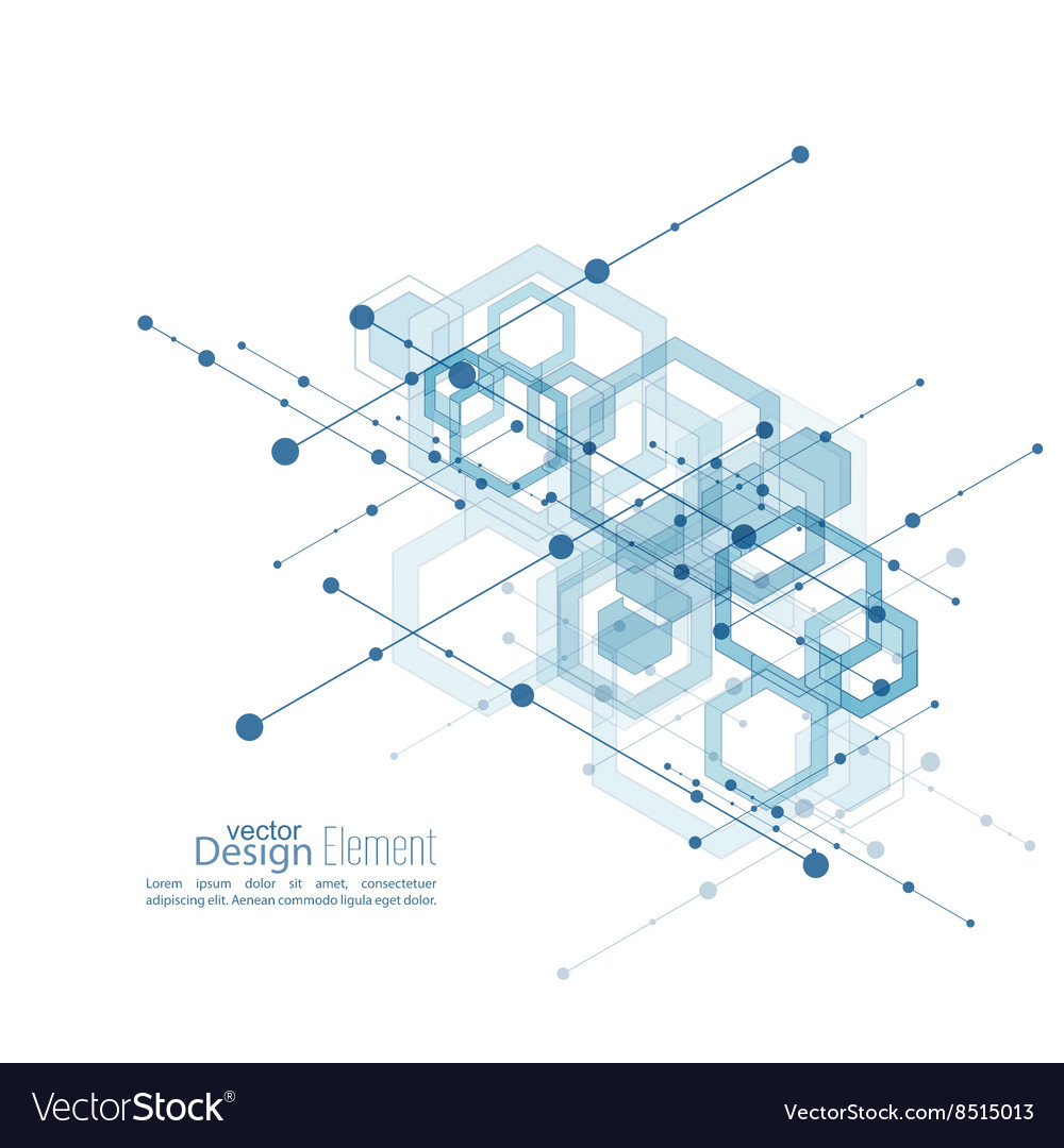 Virtual abstract background Royalty Free Vector Image