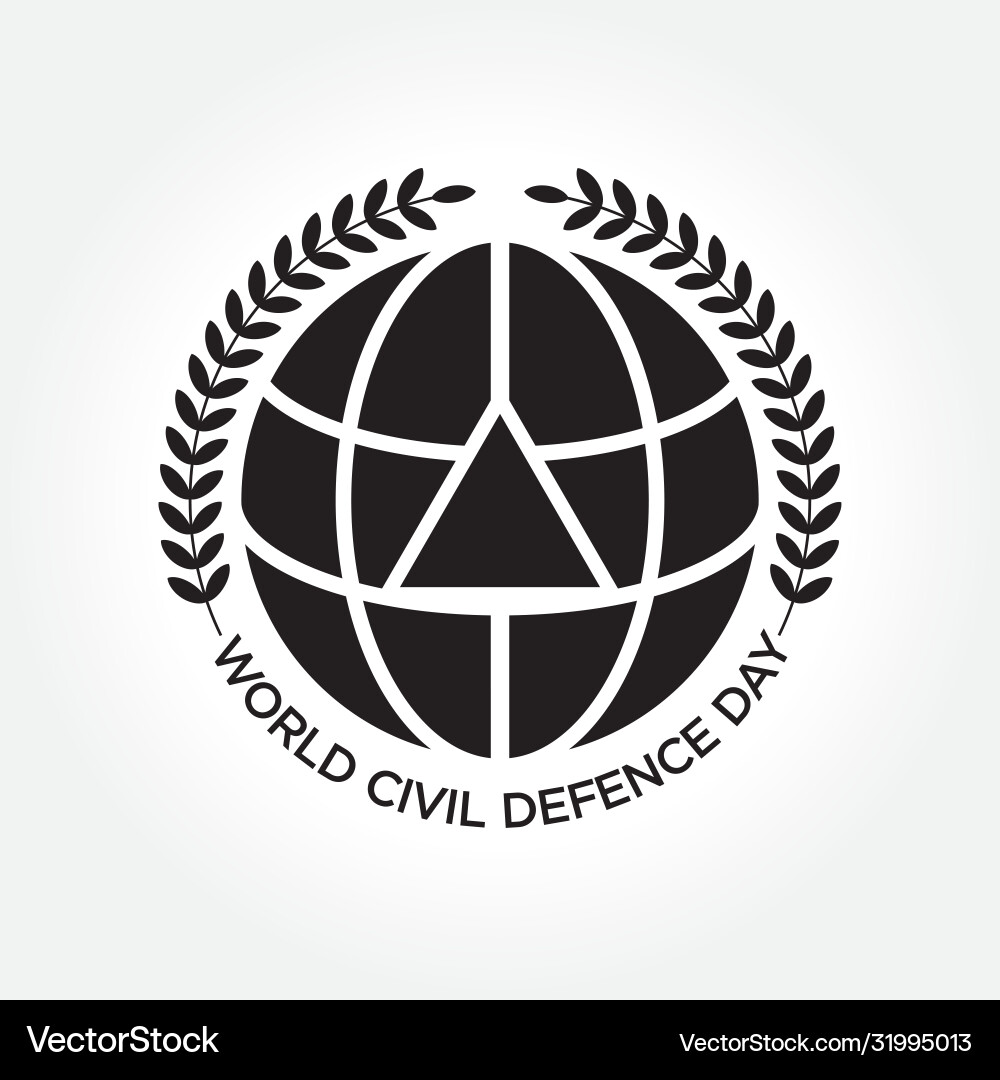 World civil defence day icon Royalty Free Vector Image
