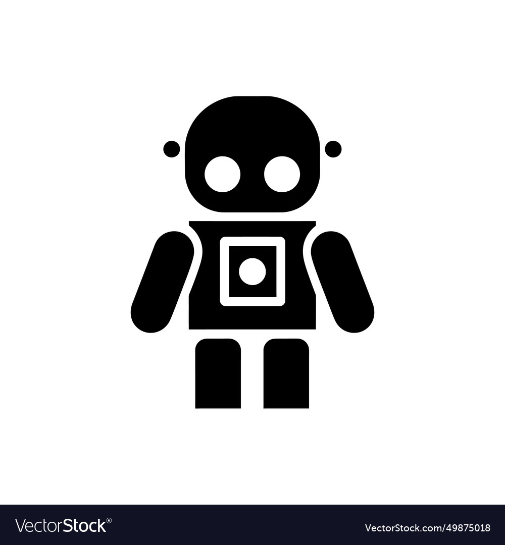 Ai-powered robot icon Royalty Free Vector Image