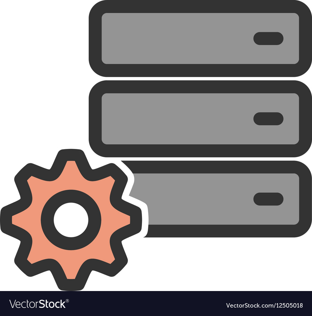 Database Settings Royalty Free Vector Image Vectorstock
