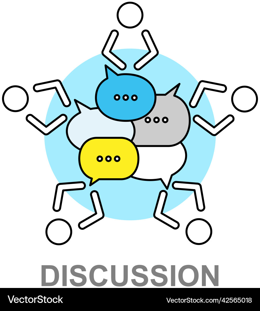 Discussion teamwork business people concept Vector Image