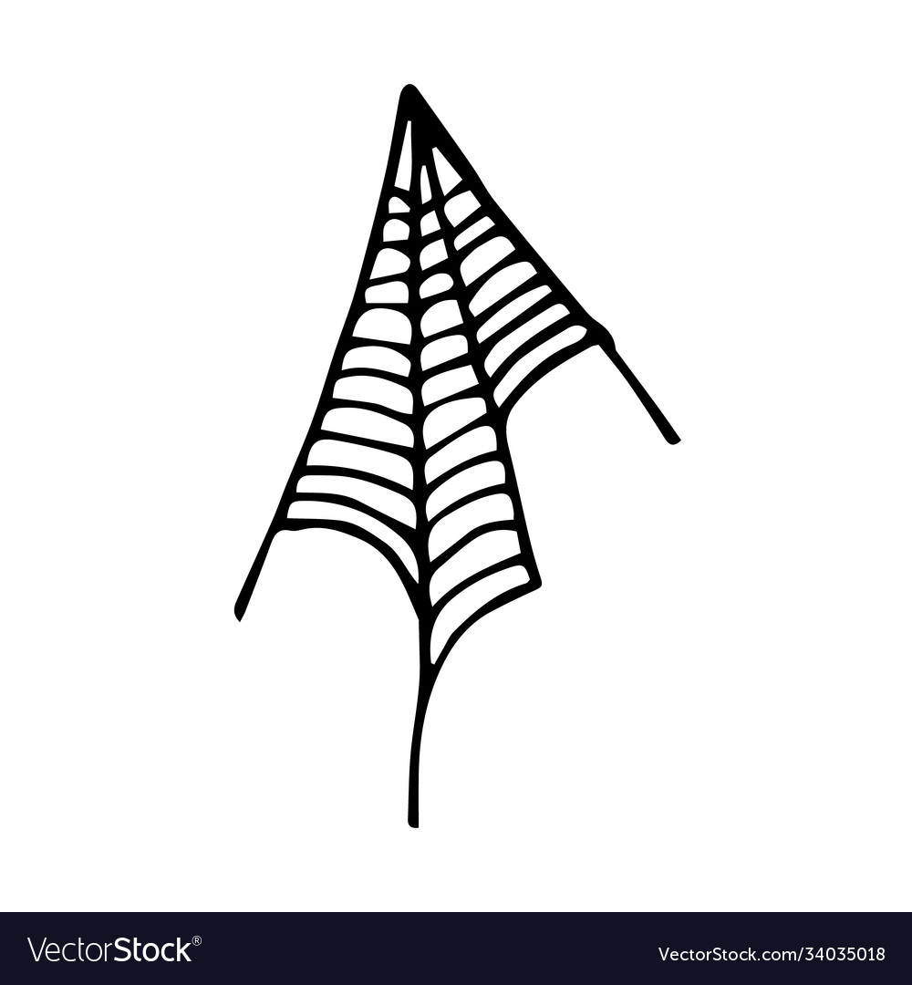 Doodle spider web set halloween decoration Vector Image Doodle spider web set halloween decoration Vector Image