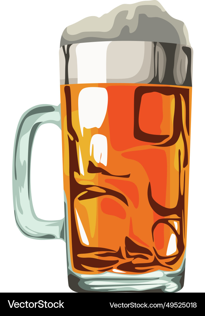 Germany beer glass mug Royalty Free Vector Image