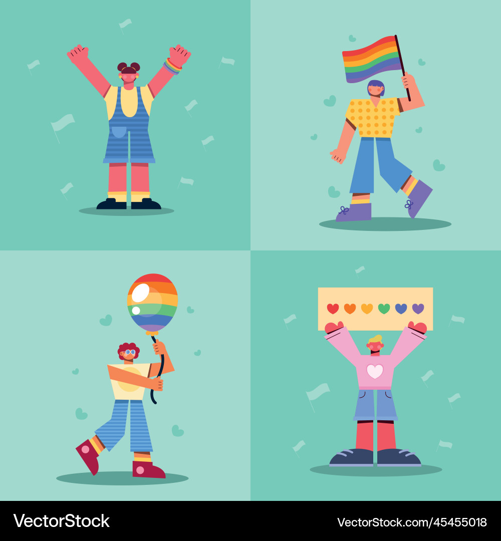 Group of lgbti persons Royalty Free Vector Image