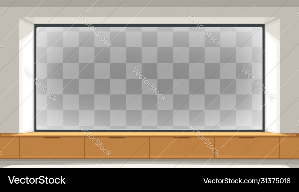 Modern interior design transparent window Vector Image