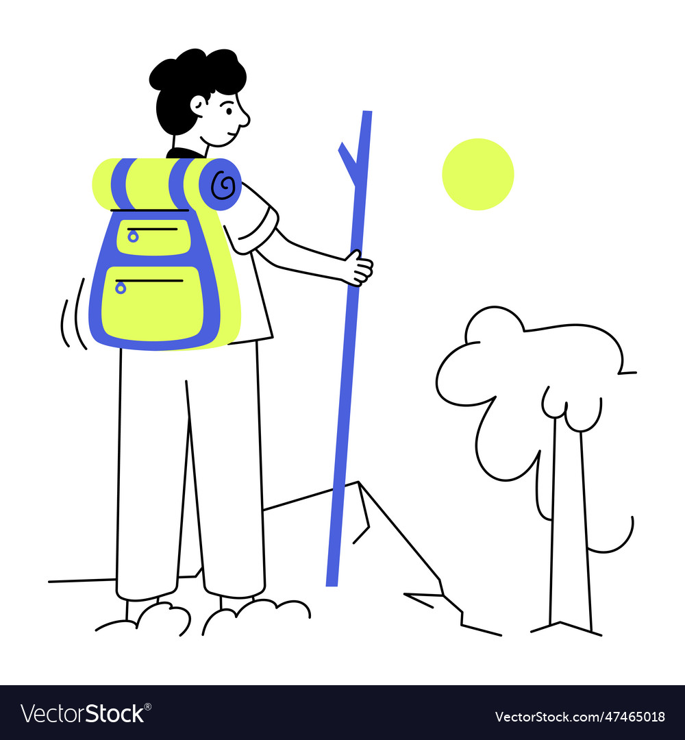 Mountain explorer Royalty Free Vector Image - VectorStock