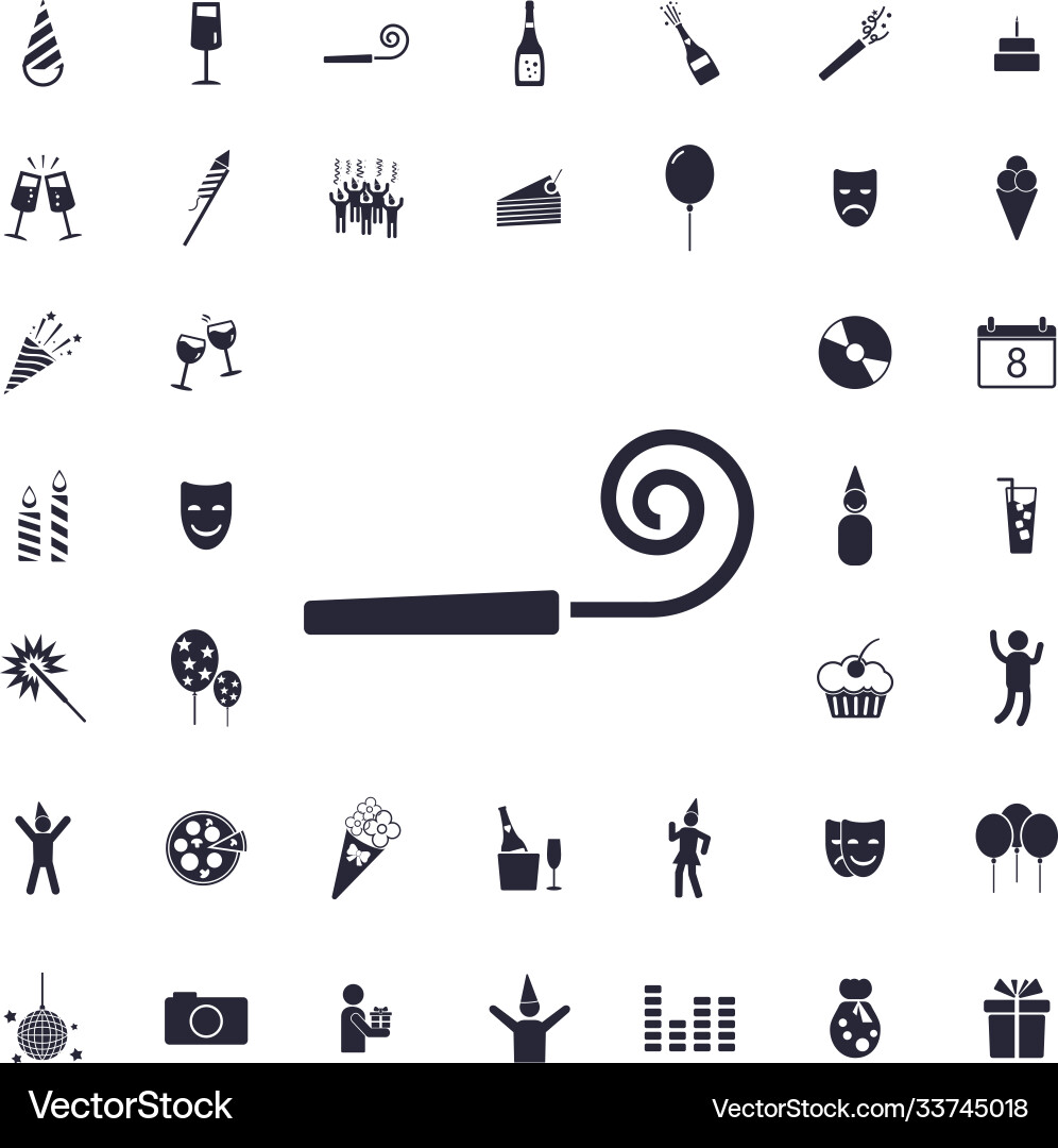 Party horn icon Royalty Free Vector Image - VectorStock