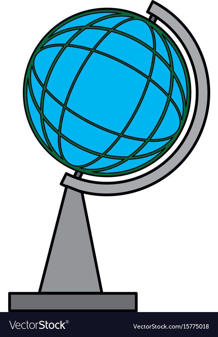 School globe map atlas learning geography Vector Image