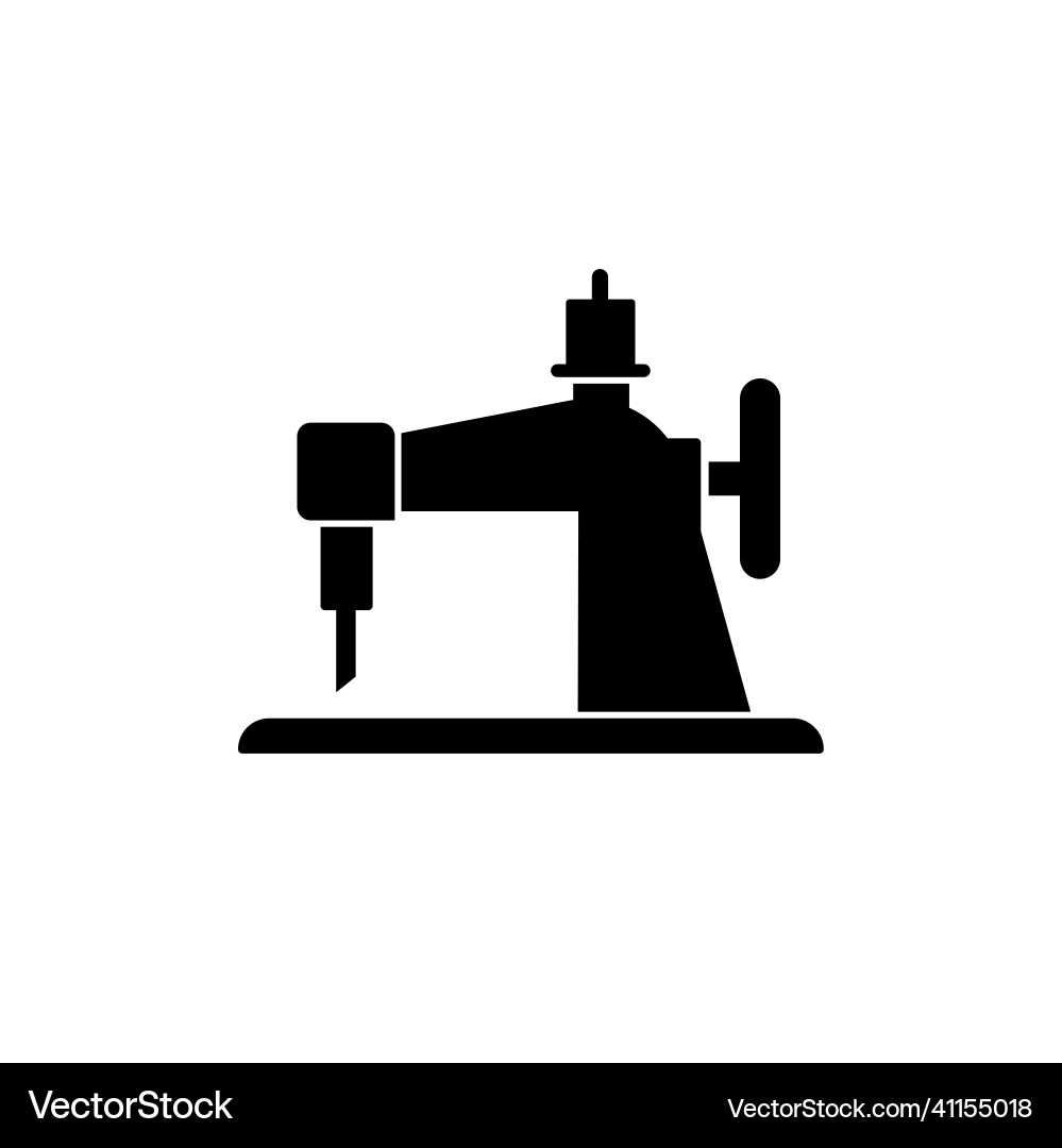 Sewing machine icon isolated on white sign Vector Image