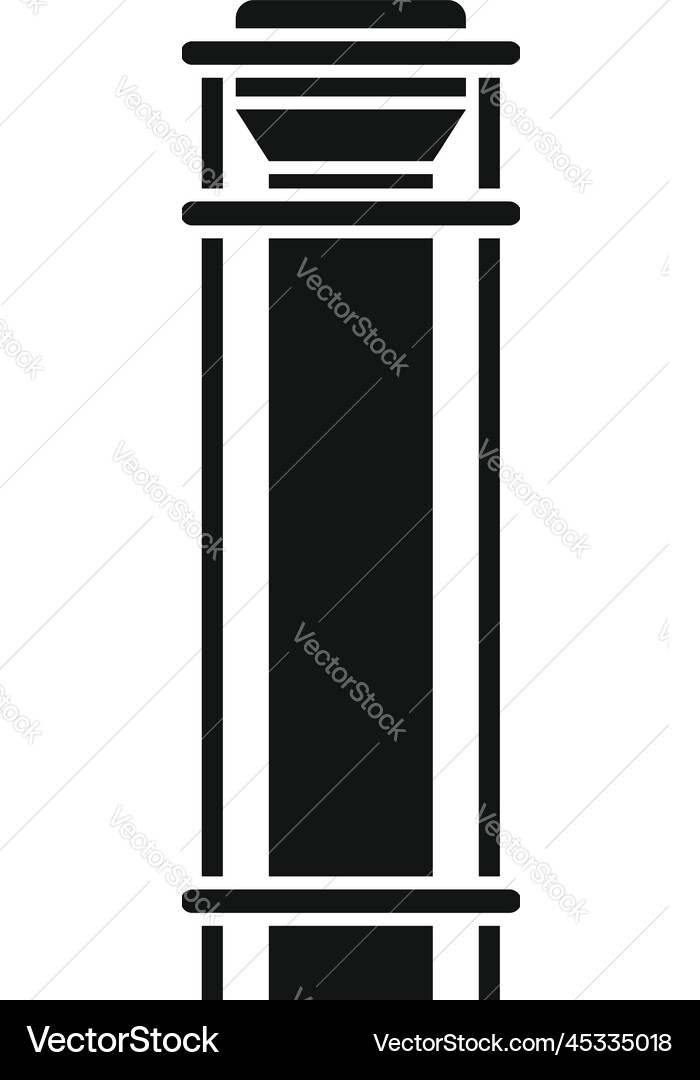 Smokestack chimney icon simple smoke Royalty Free Vector
