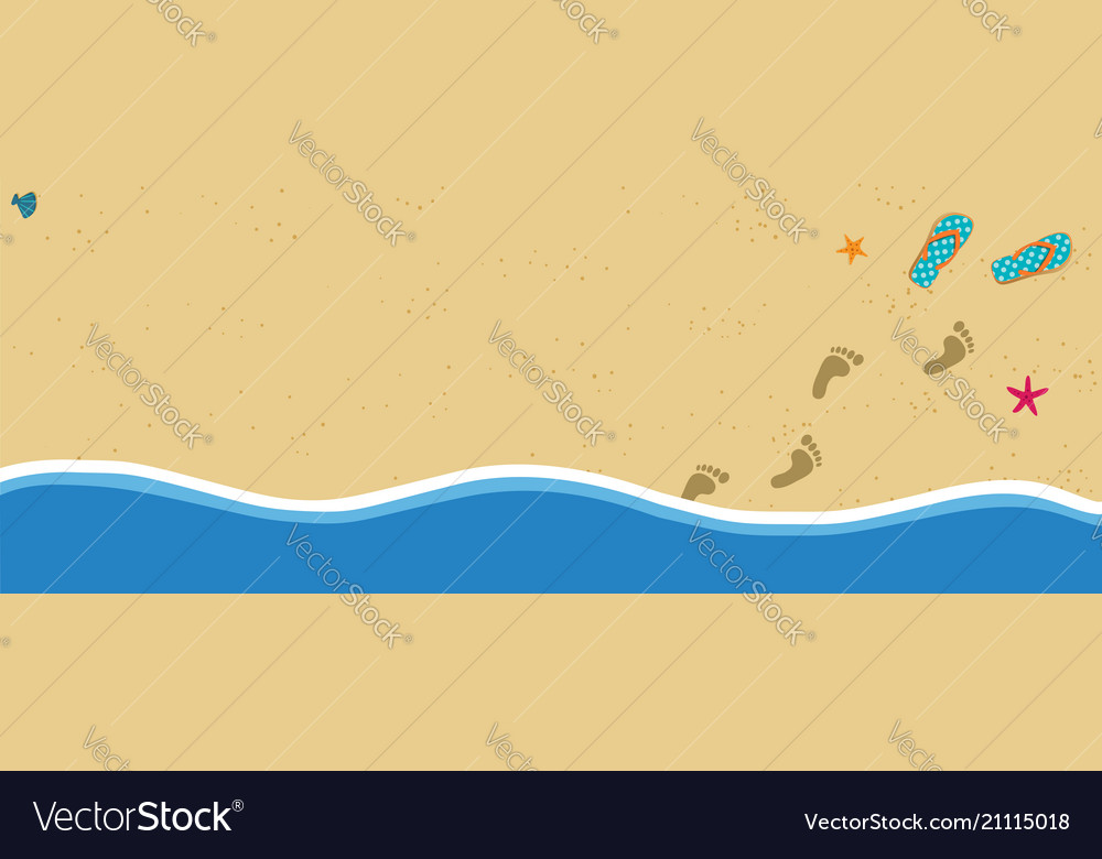 Summer banner with copy space flip flops and foot Vector Image