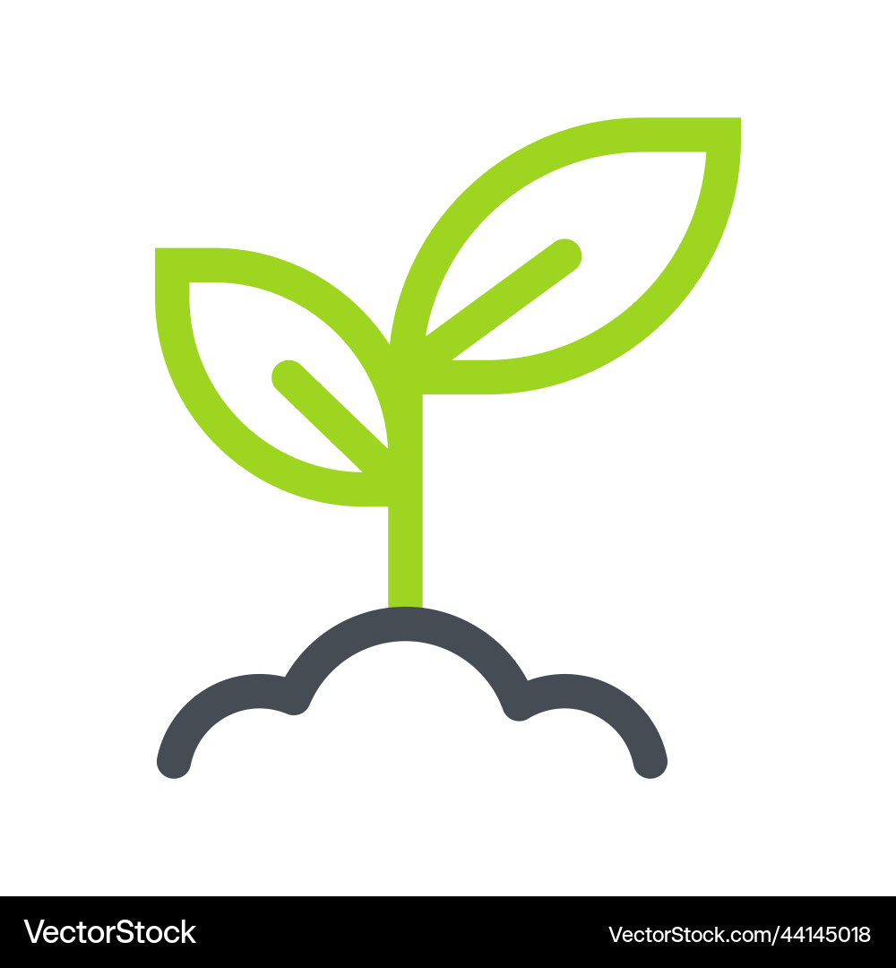 Tree planting icon a hand that holds seedlings Vector Image