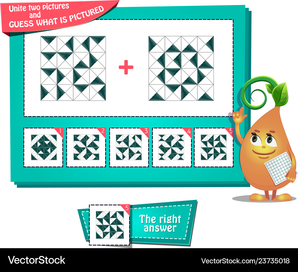 Two pictures iq ornament Royalty Free Vector Image
