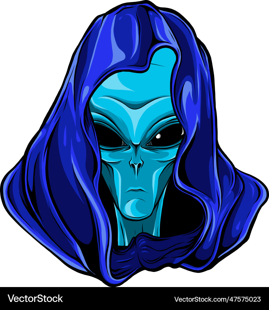Alien head design of Royalty Free Vector Image