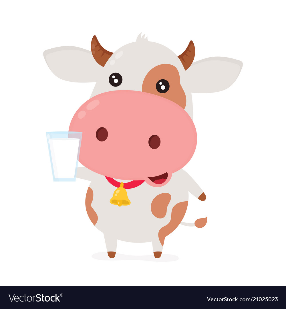 Cute smiling happy funny cow Royalty Free Vector Image Cute smiling happy funny cow Royalty Free Vector Image