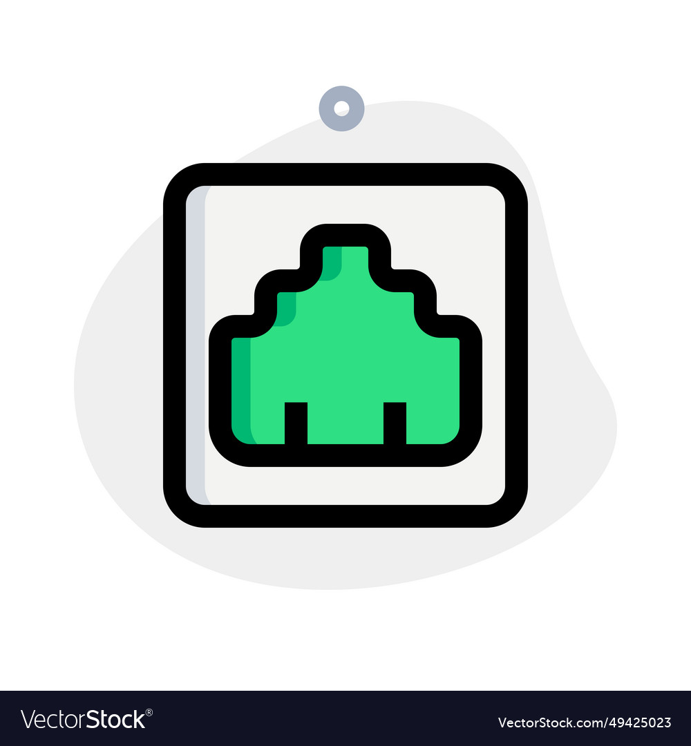 Ethernet Port Used To Connect A Network Device Vector Image