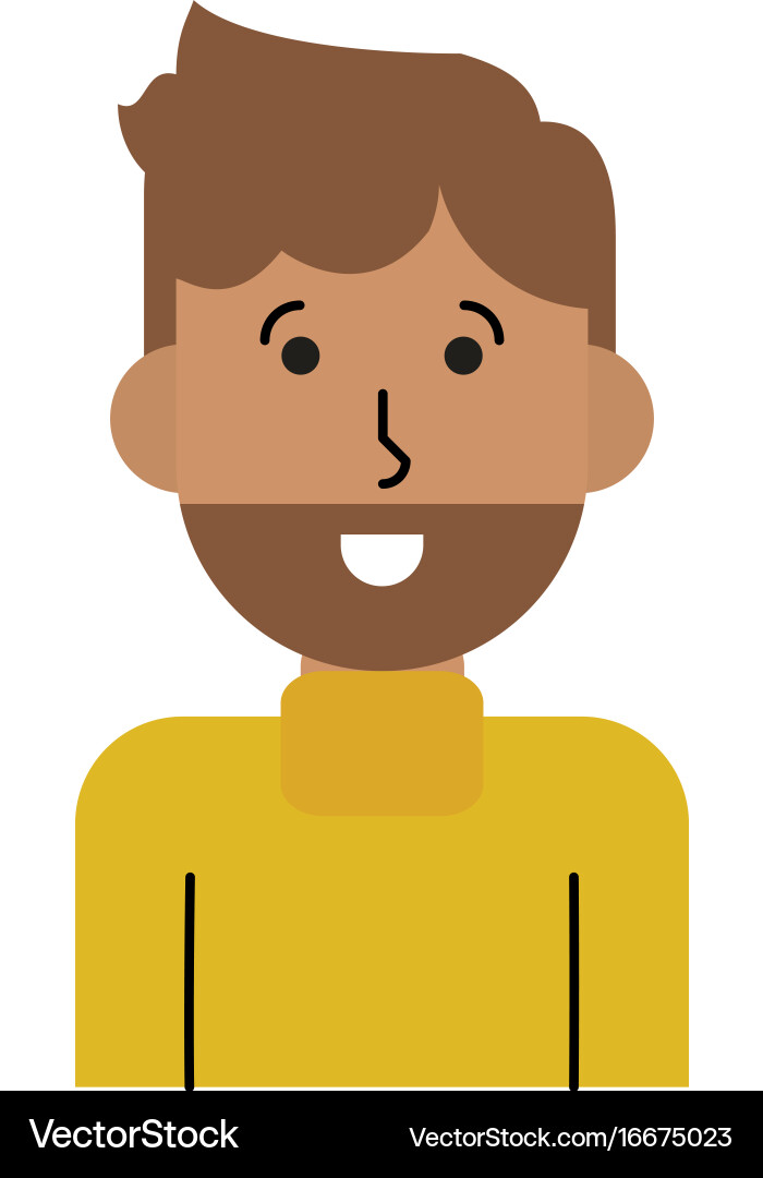 Happy man cartoon icon image Royalty Free Vector Image