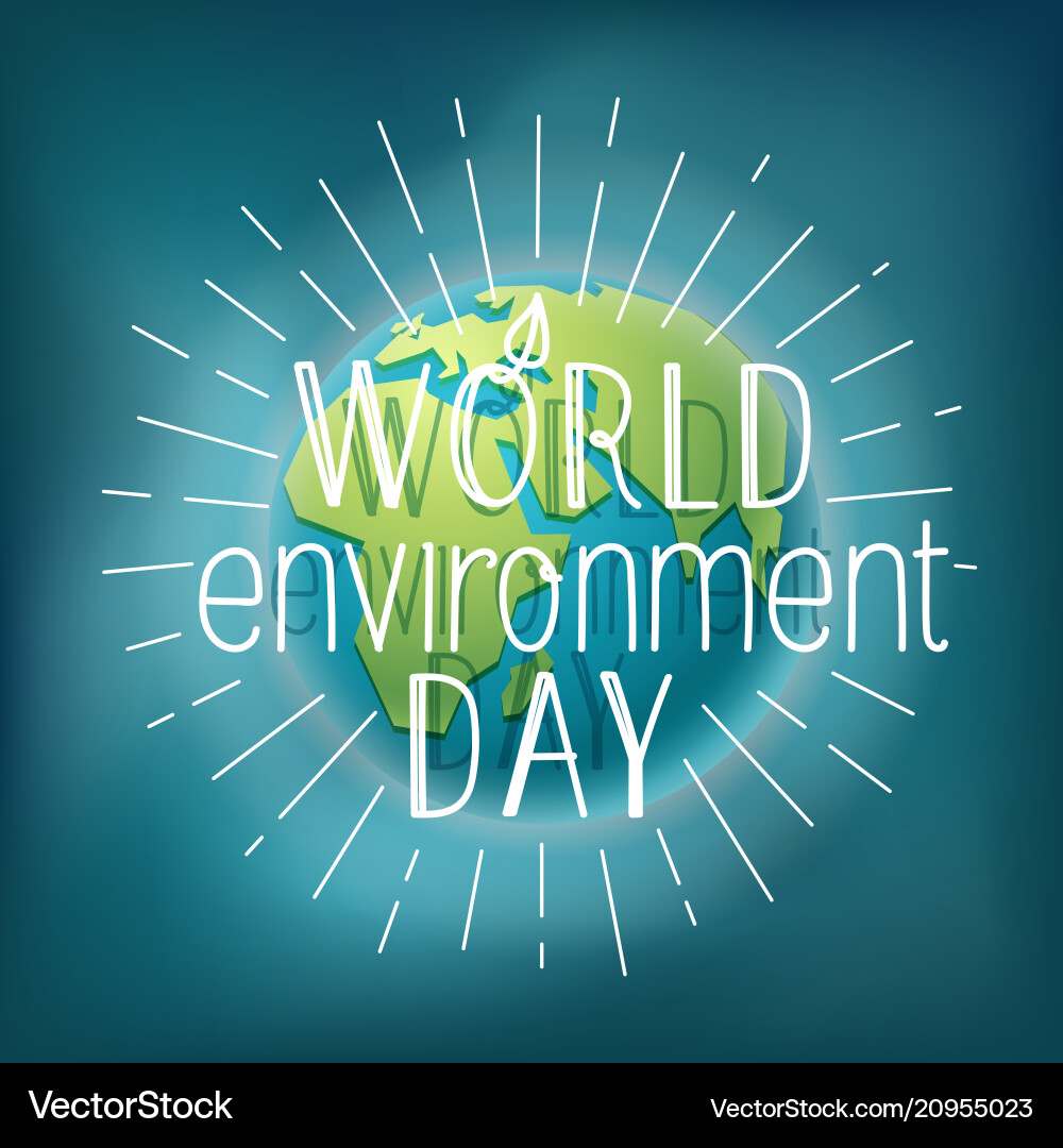 Happy world environment day card Royalty Free Vector Image