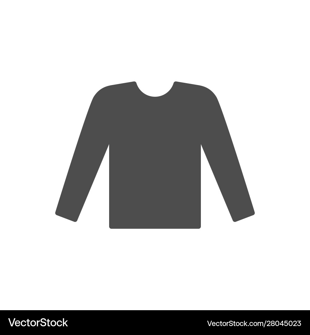 Male long sleeve glyph icon Royalty Free Vector Image