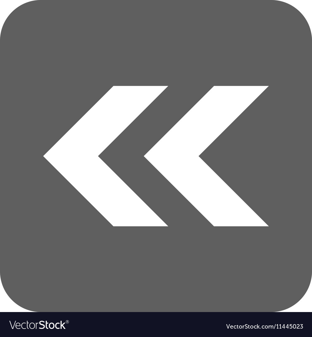 Shift left flat squared icon Royalty Free Vector Image