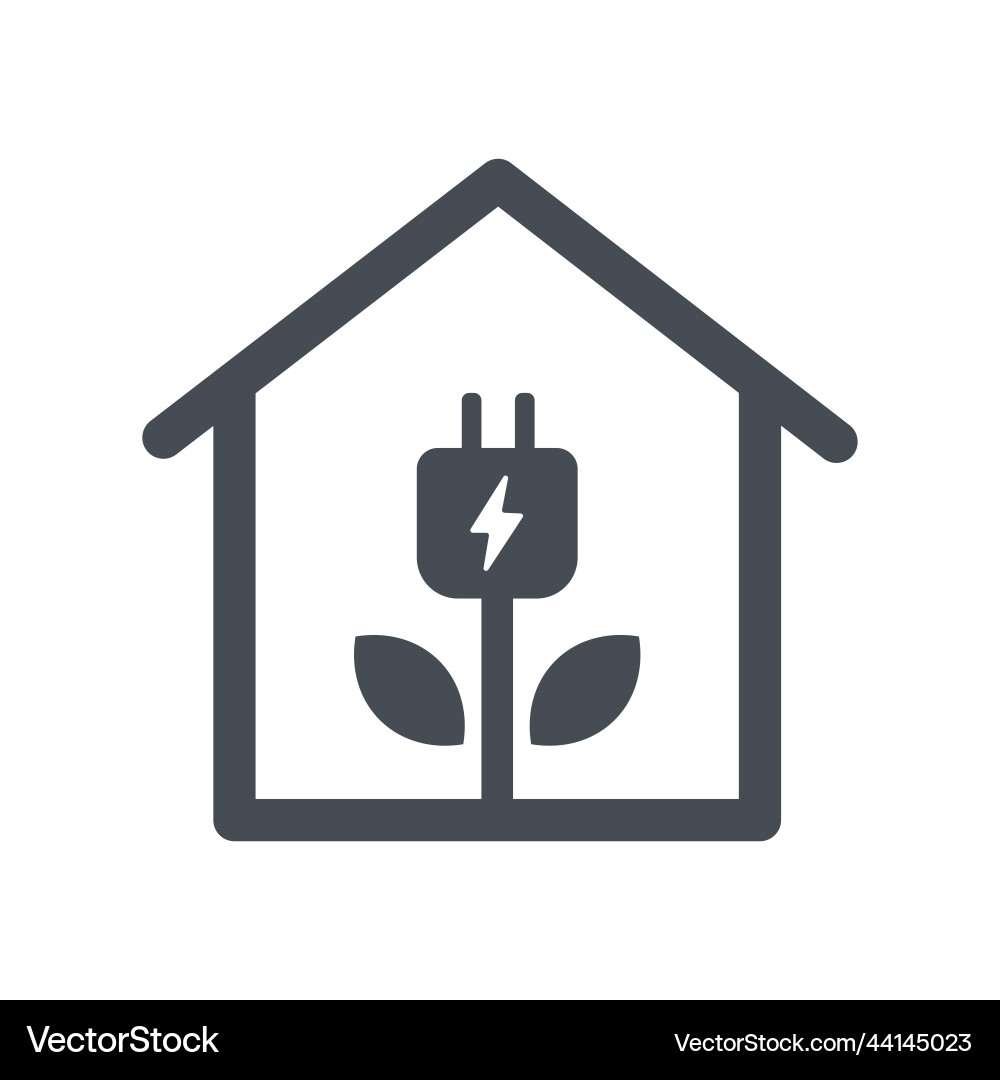 Solar home icon houses using roofs Royalty Free Vector Image