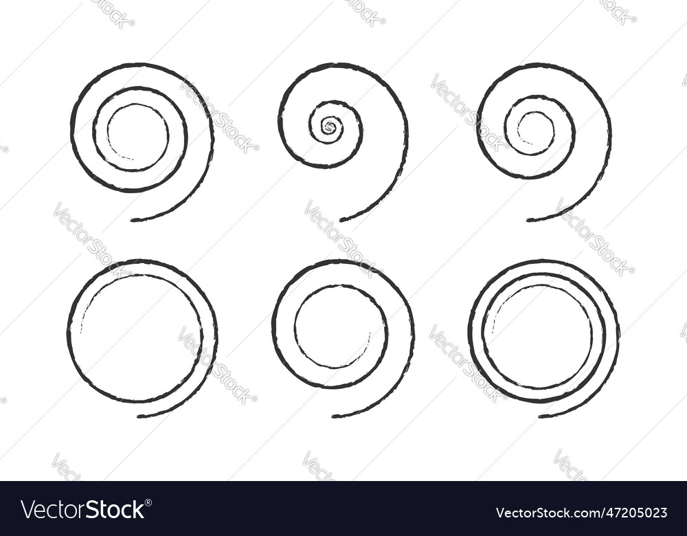 Spiral design elements Royalty Free Vector Image