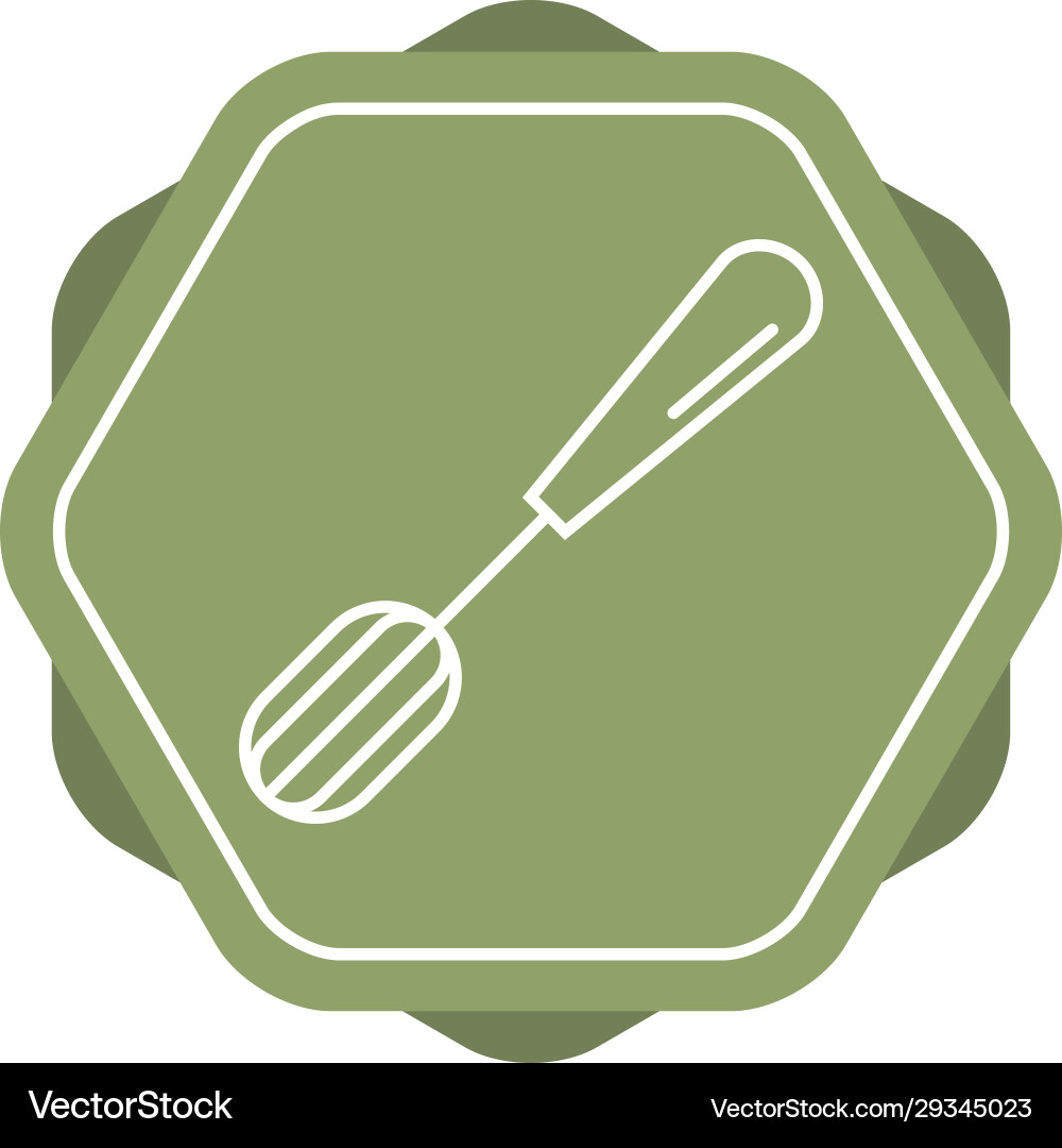 Unique hand beater line icon Royalty Free Vector Image