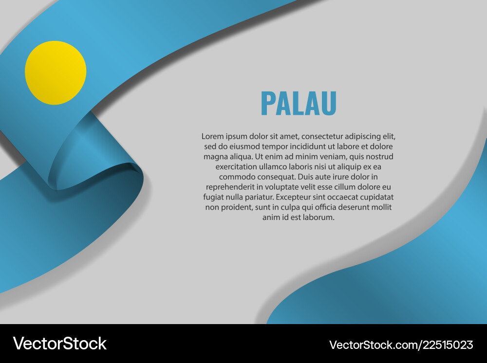 Waving ribbon with flag Royalty Free Vector Image