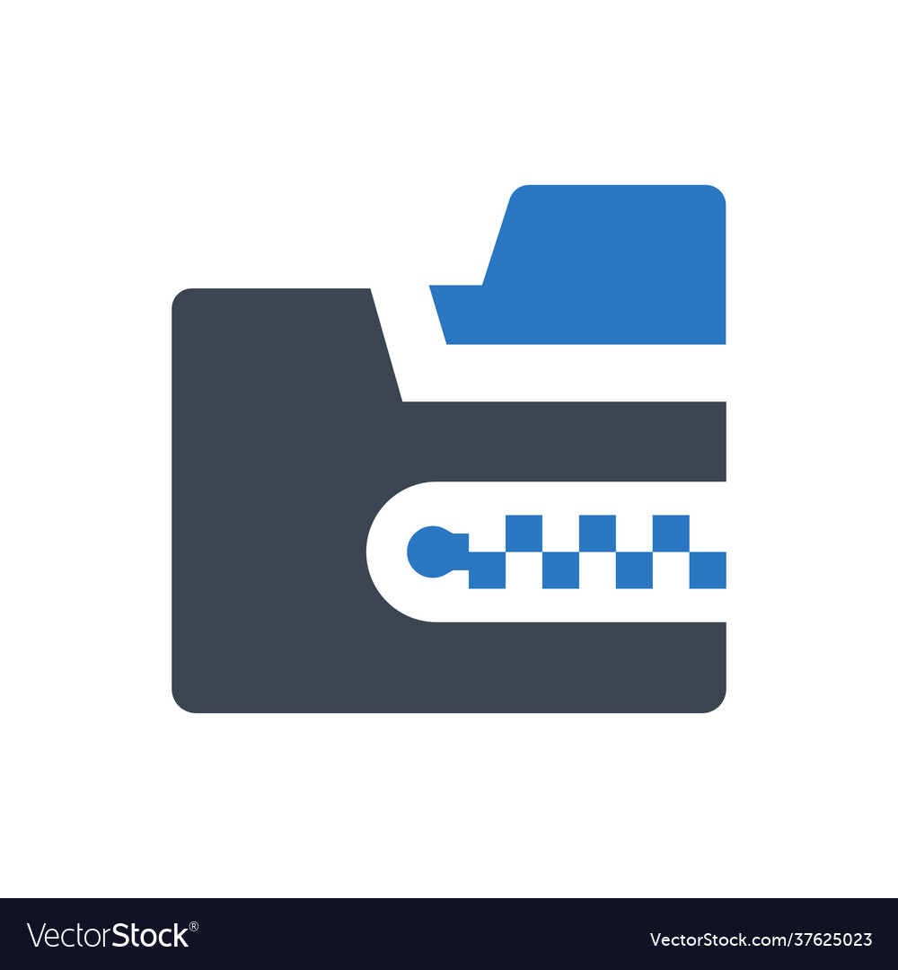 Zip folder icon Royalty Free Vector Image - VectorStock