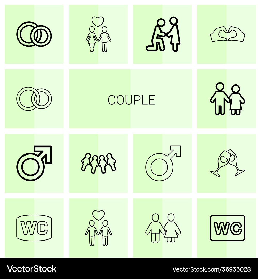 14 couple icons Royalty Free Vector Image - VectorStock