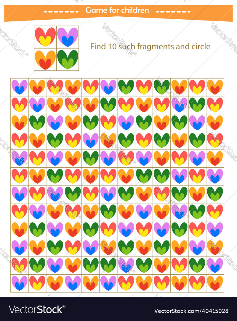 A game for children find the shapes shown Vector Image