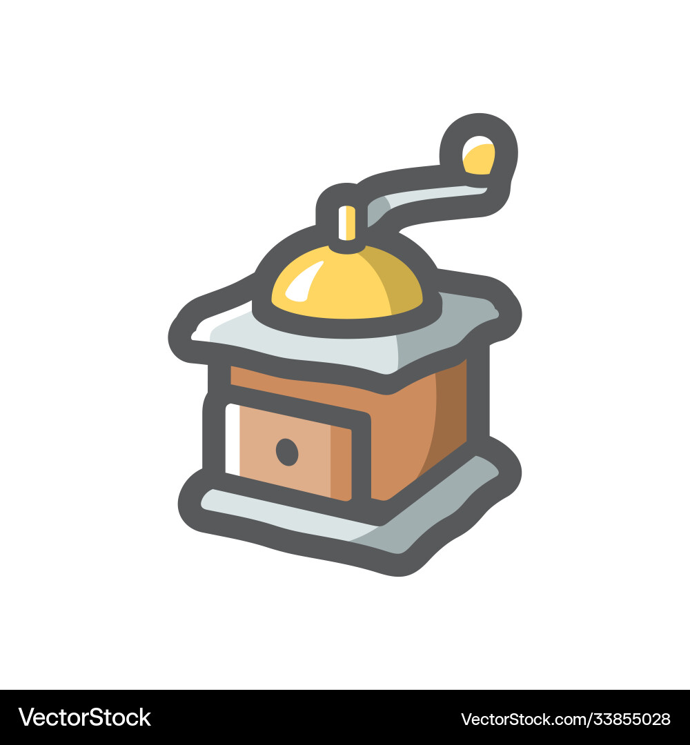 Classic coffee grinder icon cartoon Royalty Free Vector