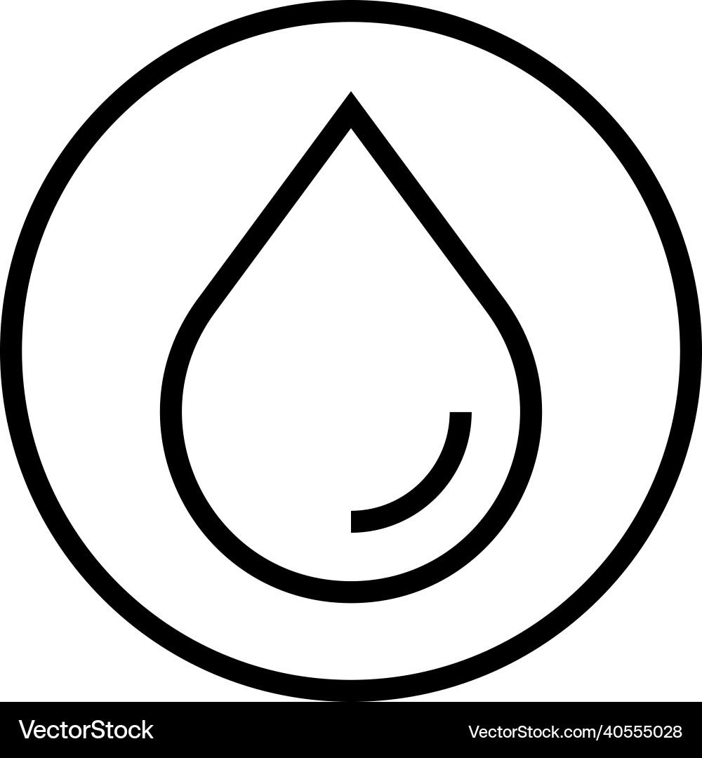 Oily skin label line icon Royalty Free Vector Image