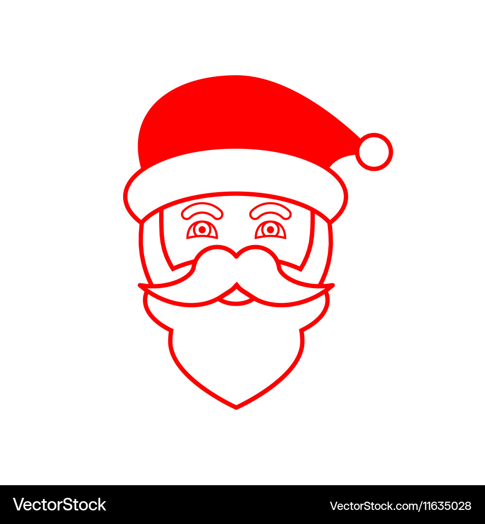 Santa claus face icon Royalty Free Vector Image