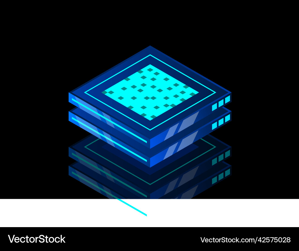 Set of server room icons data center and database Vector Image