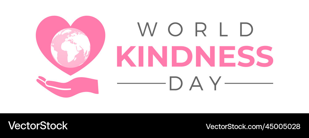 World kindness day isolated icon logo Royalty Free Vector