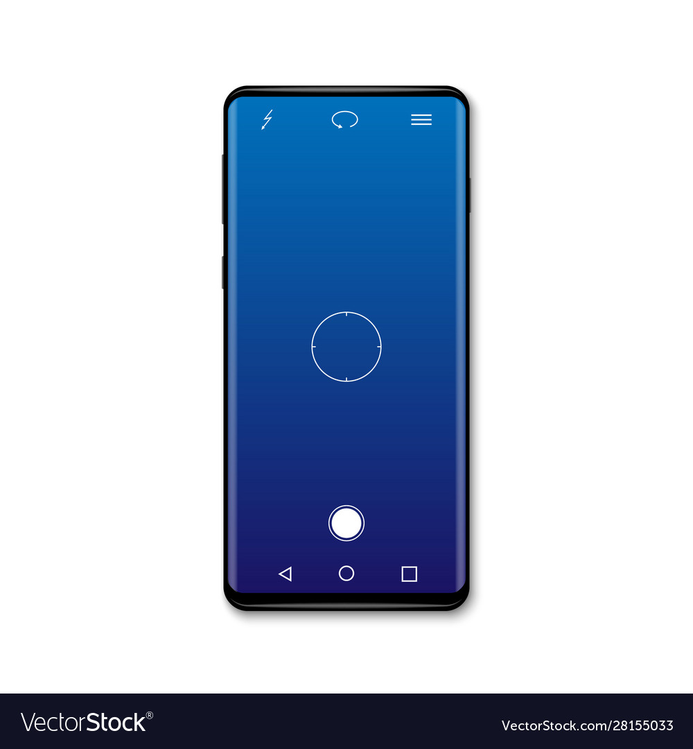Camera screen mobile cellphone interface Vector Image