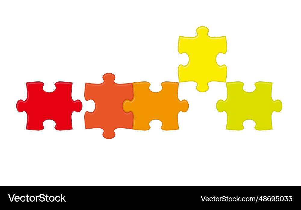 Colorful jigsaw puzzle pieces Royalty Free Vector Image